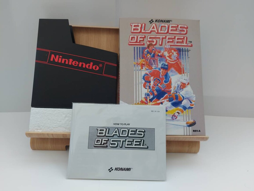 Blades of Steel NES Box Manual Poly Block Dust Cover - NO GAME Included ...