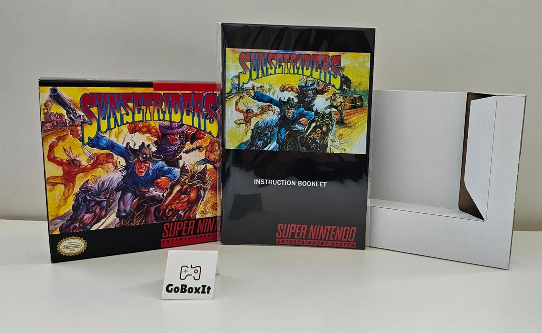 Sunset Riders SNES Box Manual and Tray NO GAME Included - Etsy