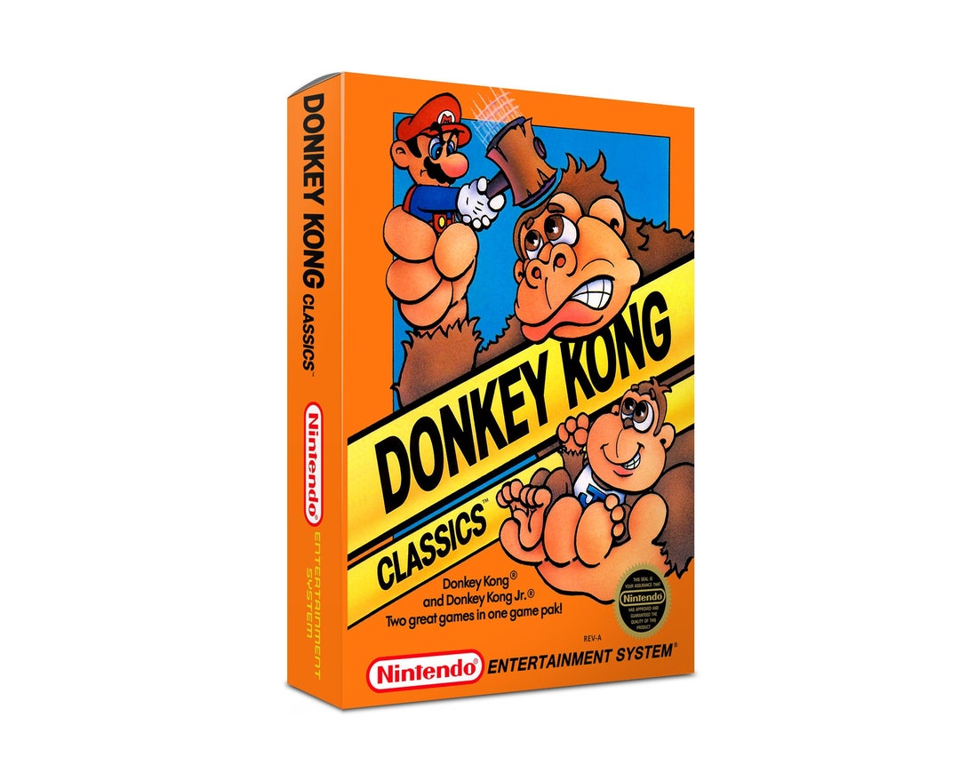 Donkey Kong Classic NES Box Manual Poly Block Dust Cover NO GAME ...