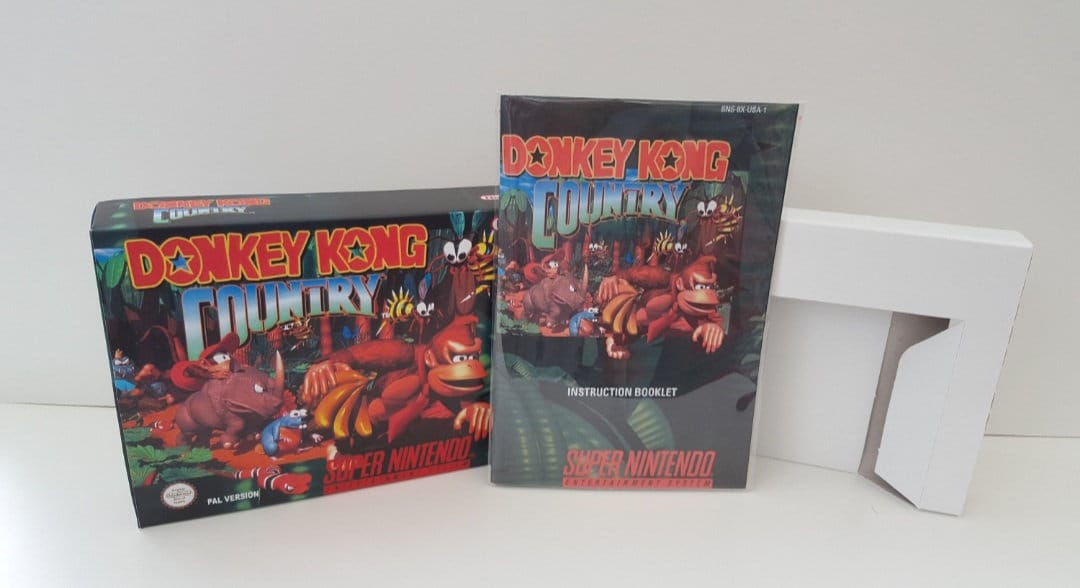 Donkey Kong Country SNES Box Manual and Tray NO GAME Included - Etsy UK