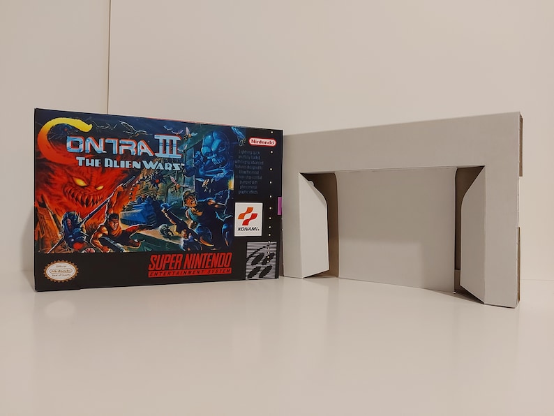 Contra 3 - the Alien Wars SNES Box Manual and Tray NO GAME Included - Etsy
