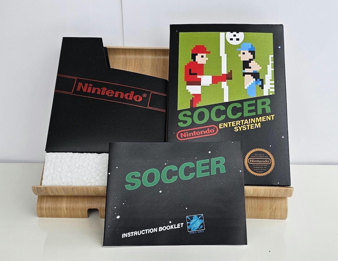 Soccer NES Box Manual Poly Block Dust Cover - NO GAME Included - Etsy
