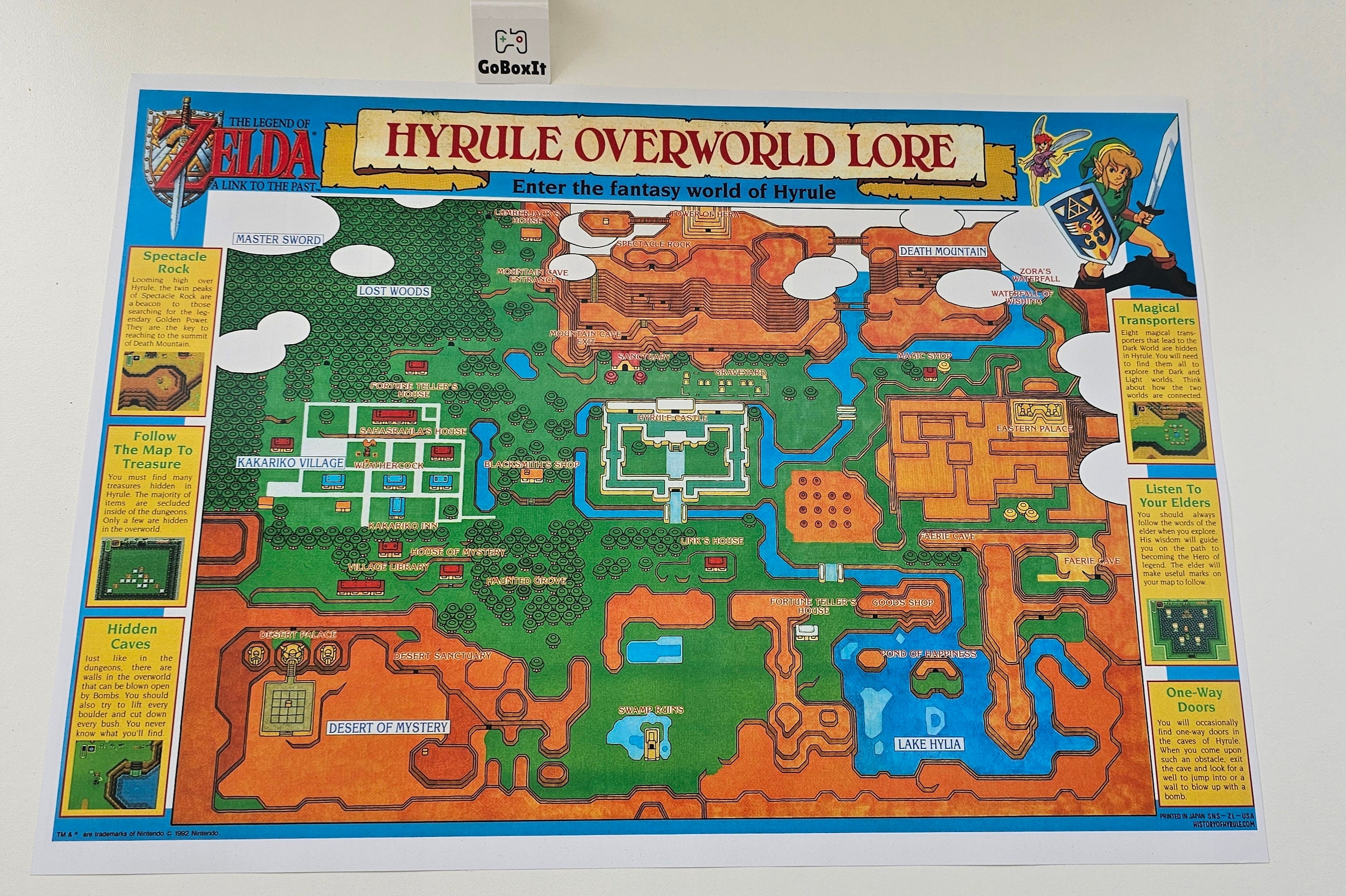 Zelda Nes Map Labeled