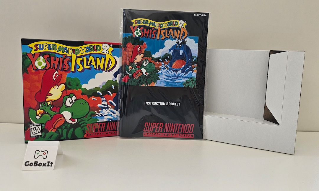 Super Mario World 2 Yoshi's Island SNES Box Manual and Tray NO GAME ...