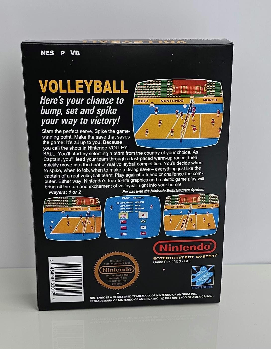Volleyball NES Box Manual Poly Block Dust Cover - NO GAME Included - Etsy