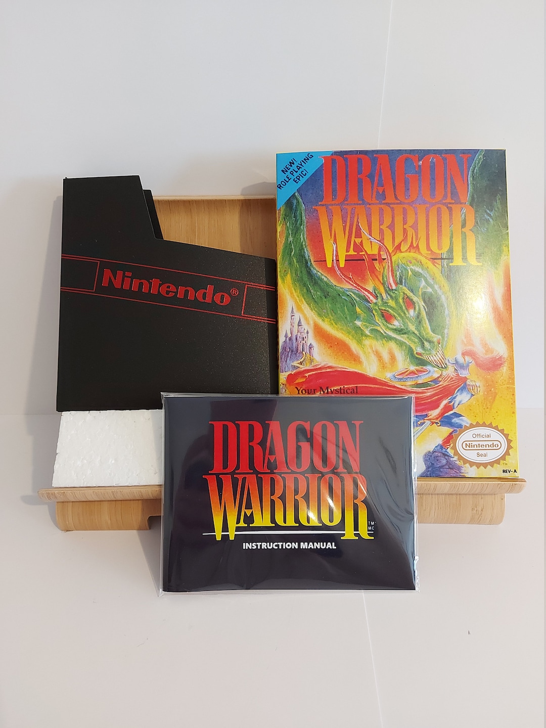 Dragon Warrior NES Box Manual Poly Block Dust Cover - NO GAME Included ...