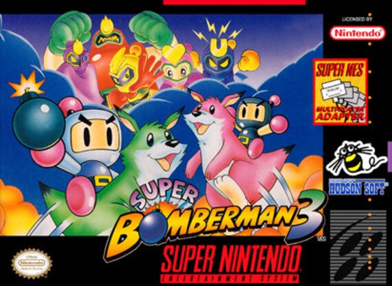 Super Bomberman 3 SNES Box Manual and Tray NO GAME Included Etsy