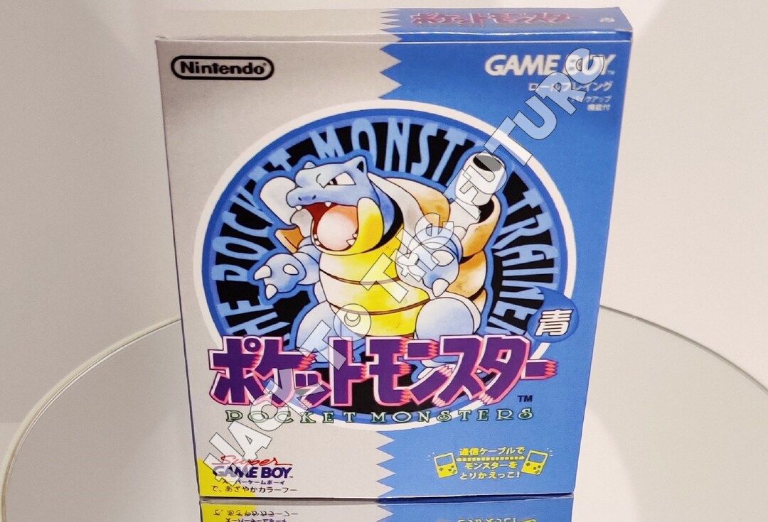 Pocket Monsters Pokemon Blue Gameboy Box & Tray - NO GAME Included - Etsy