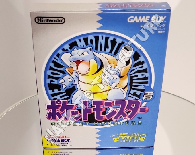 Pocket Monsters Pokemon Blue Gameboy Box & Tray NO GAME Included - Etsy