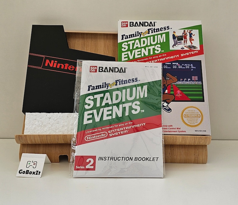 Stadium Events NES Box Manual Poly Block Dust Cover - NO GAME Included ...