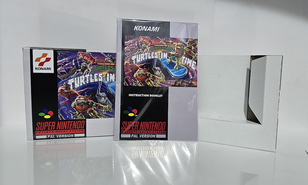 TMNT Turtles in Time SNES Box Manual Tray NO Game Included - Etsy