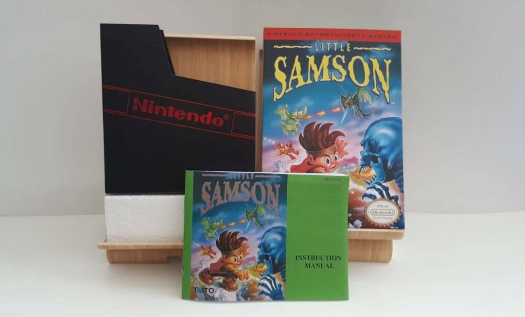 Little Samson NES Box Manual Poly Block Dust Cover - NO GAME Included ...