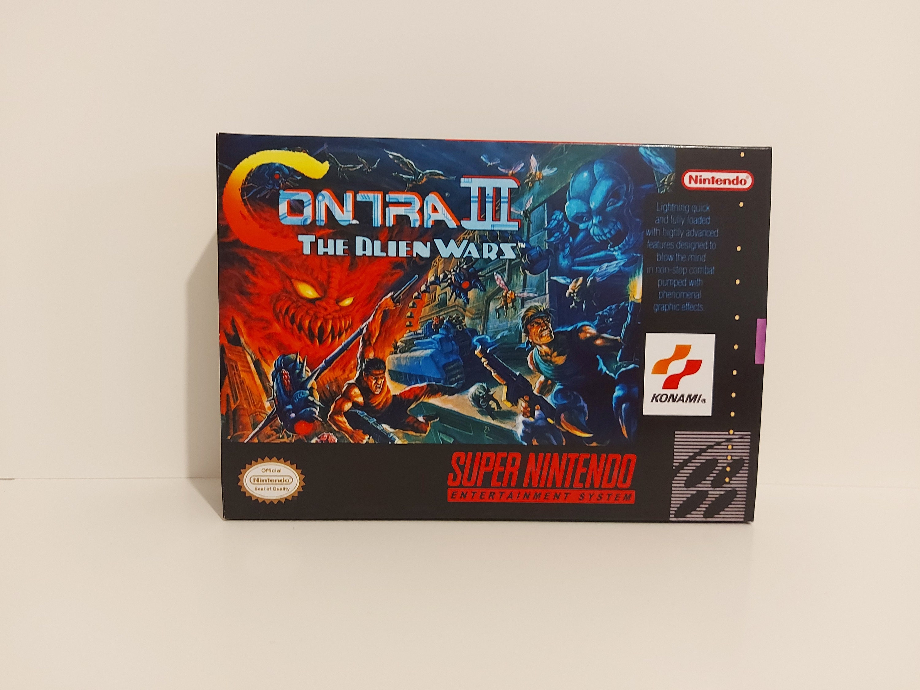 Contra 3 - the Alien Wars SNES Box Manual and Tray NO GAME Included - Etsy