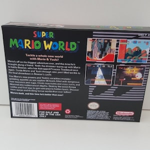 Super Mario World SNES Box SNES Manual & Tray ( No Game Included) - Etsy