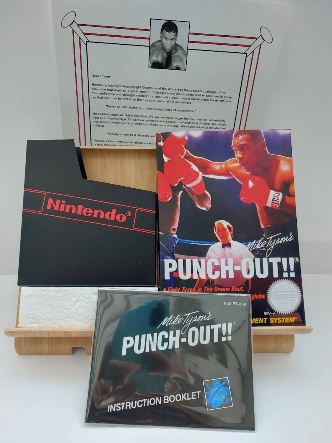 Mike Tyson's Punch Out NES Box Manual Poly Block Dust Cover - NO GAME ...