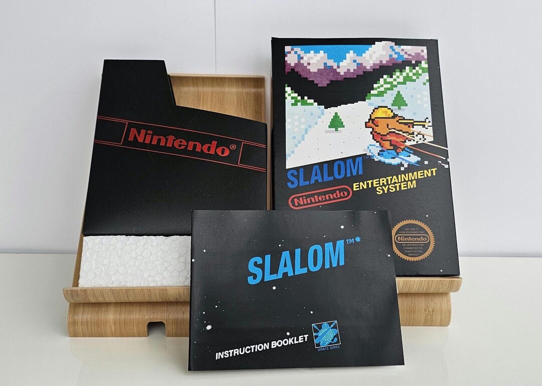 Slalom NES Box Manual Poly Block Dust Cover - NO GAME Included - Etsy