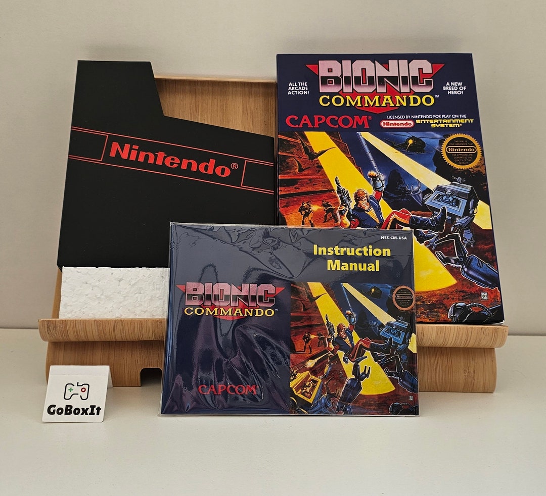 Bionic Commando NES Box Manual Poly Block Dust Cover - NO GAME Included ...