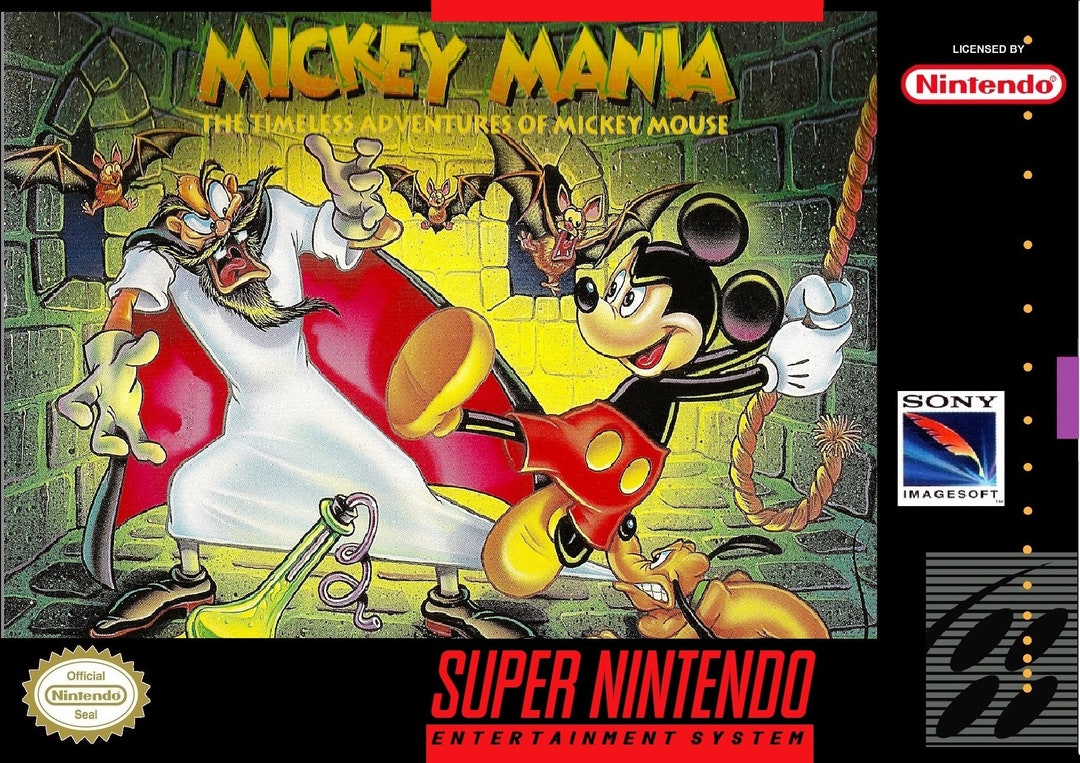 Mickey Mania SNES Box Manual and Tray NO GAME Included - Etsy
