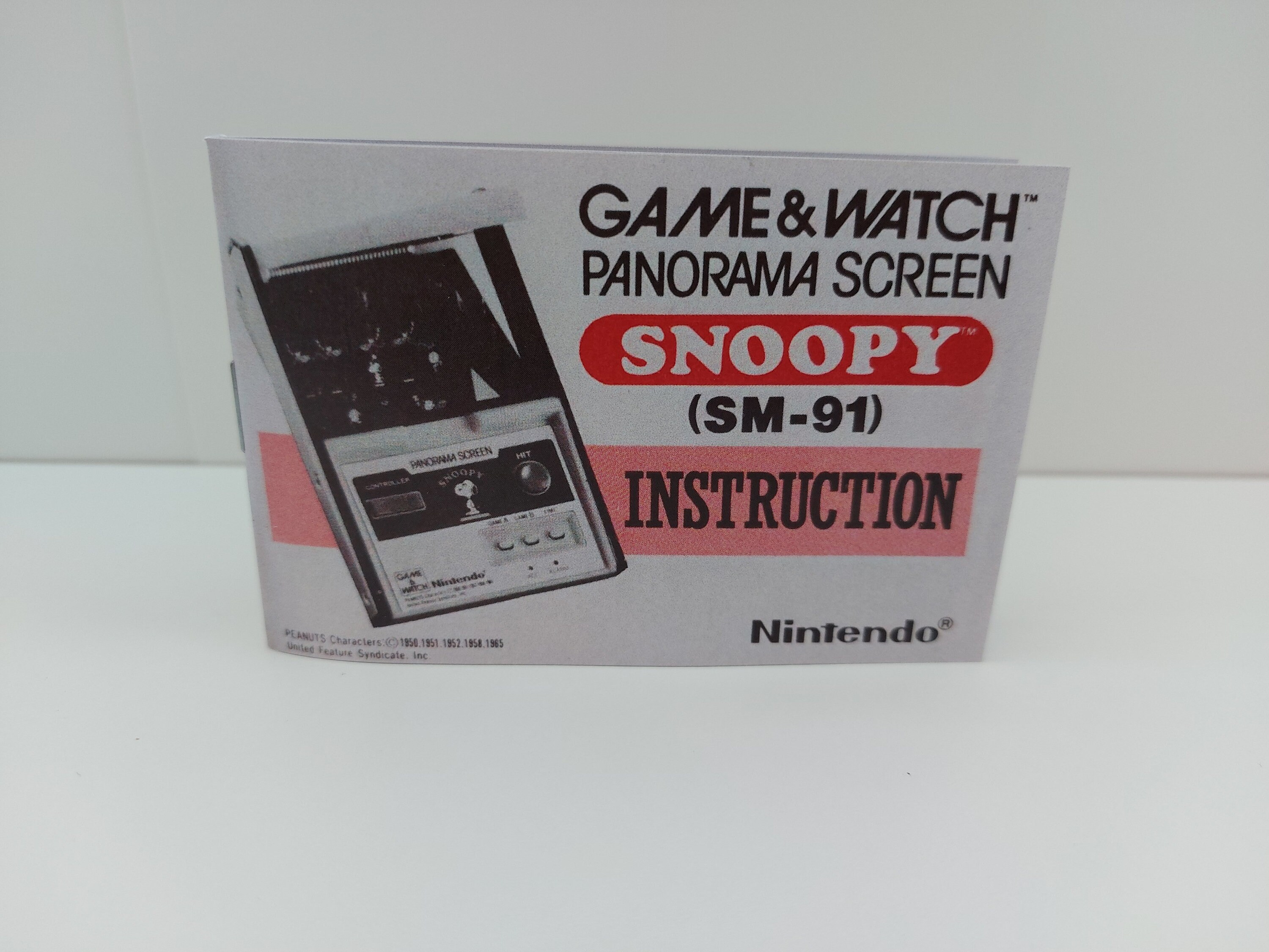 Snoopy Panorama Screen SM-91 Game & Watch Box and Manual - NO GAME ...