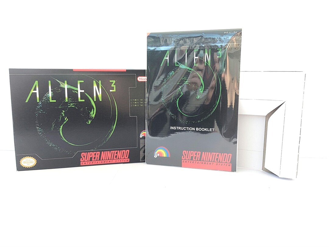 Alien 3 SNES Box Manual and Tray NO GAME Included - Etsy