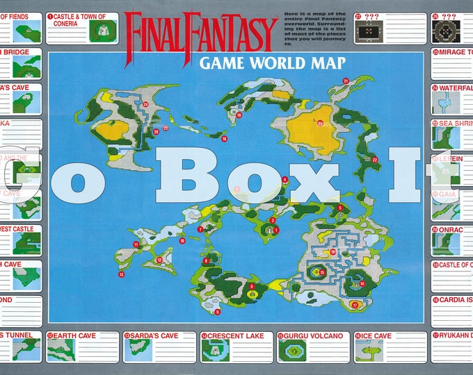 Final Fantasy NES Maps - Etsy