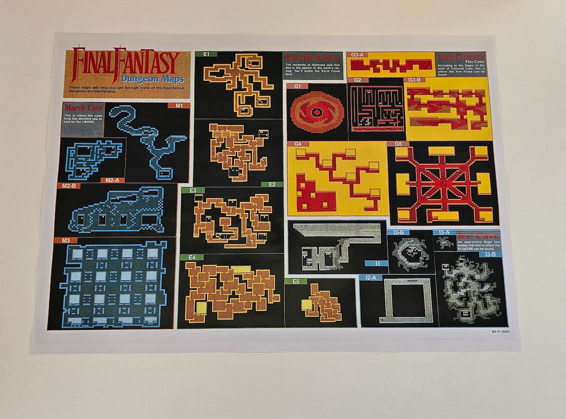Final Fantasy NES Maps - Etsy