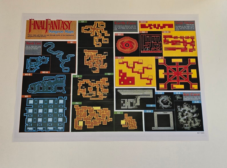 Final Fantasy NES Maps - Etsy UK