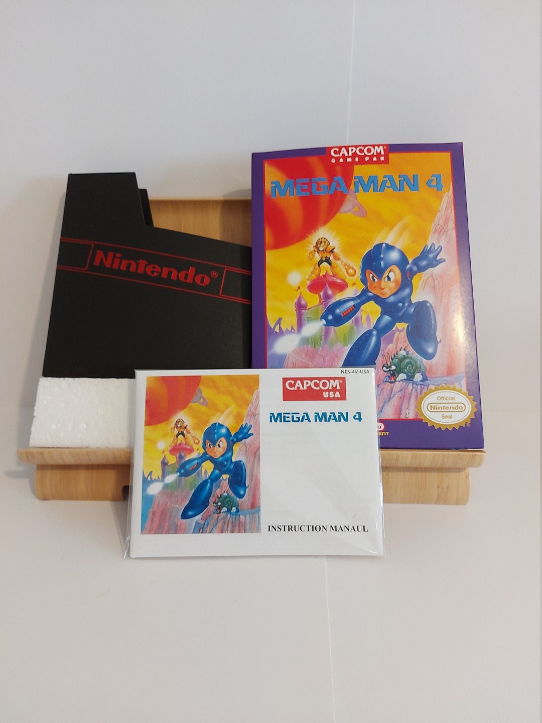 Mega Man 4 NES Box Manual Poly Block Dust Cover - NO GAME Included - Etsy