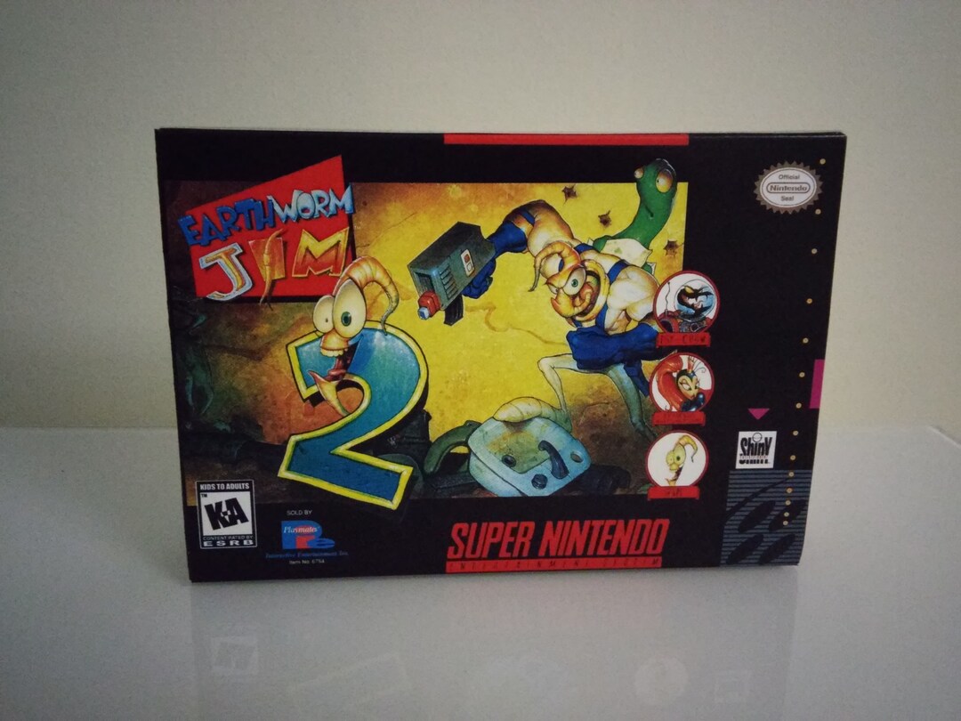 Earthworm Jim 2 SNES Box Manual and Tray NO GAME Included - Etsy