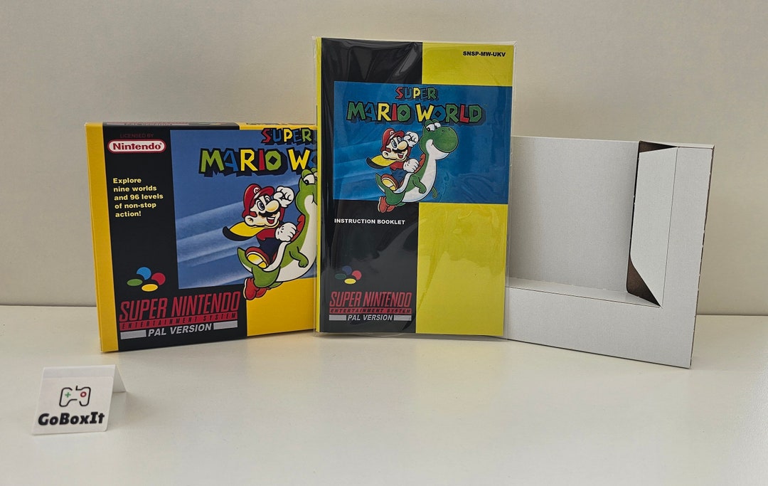 Super Mario World SNES Box SNES Manual & Tray ( No Game Included) - Etsy