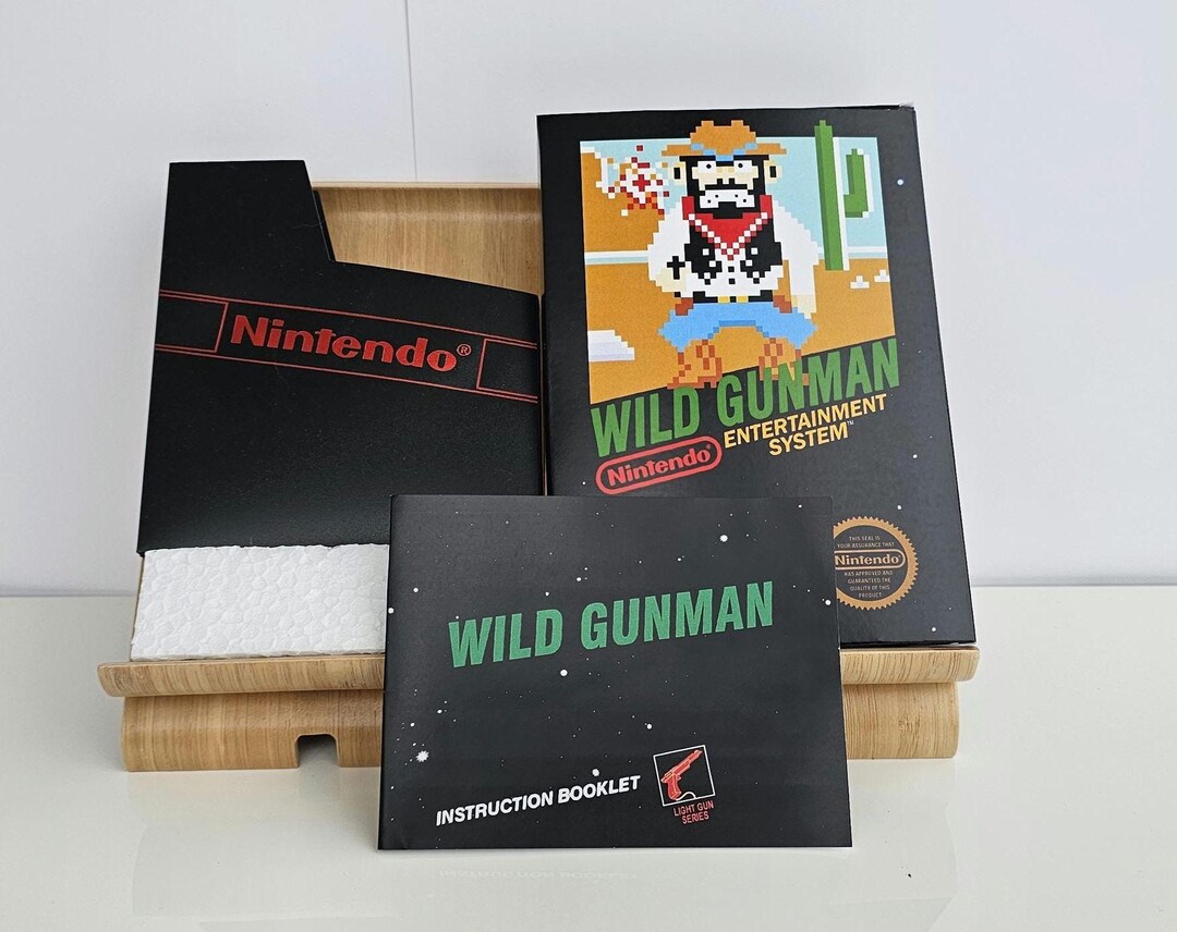 Wild Gunman NES Box Manual Poly Block Dust Cover - NO GAME Included - Etsy