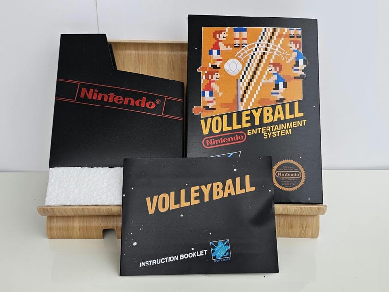 Volleyball NES Box Manual Poly Block Dust Cover - NO GAME Included - Etsy