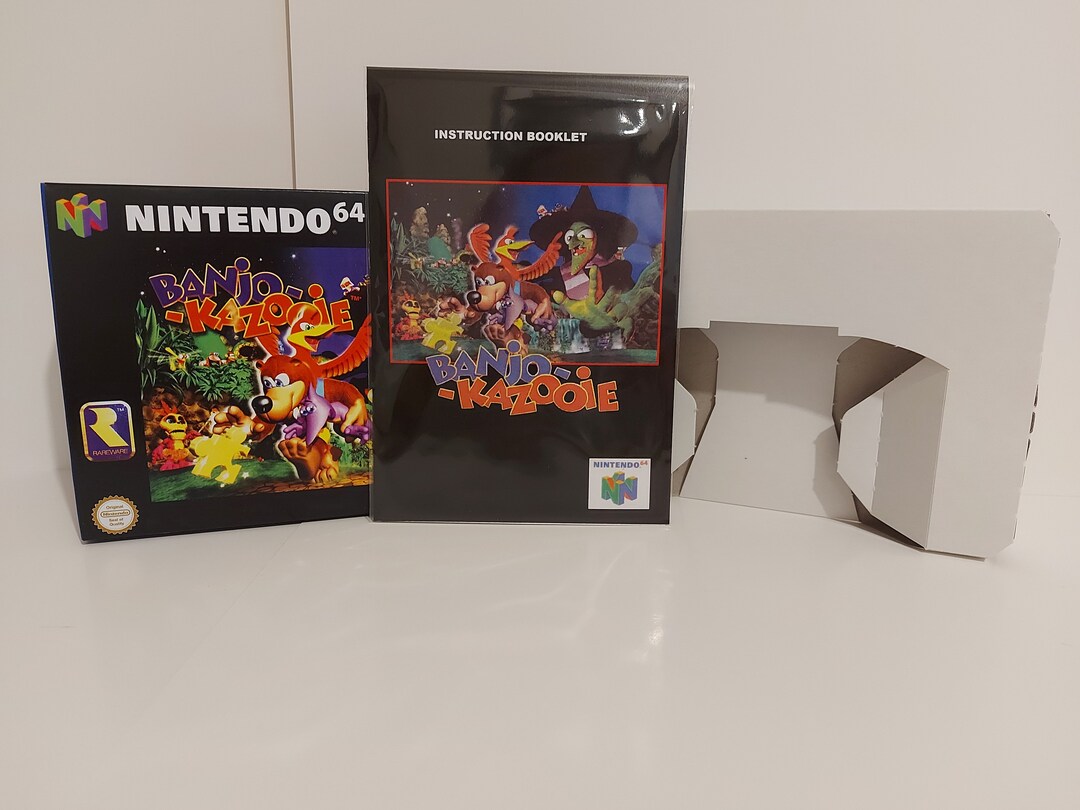 Banjo Kazooie N64 Box Manual Tray NO GAME Included - Etsy