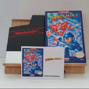 Mega Man 5 NES Box Manual Poly Block Dust Cover - NO GAME Included - Etsy