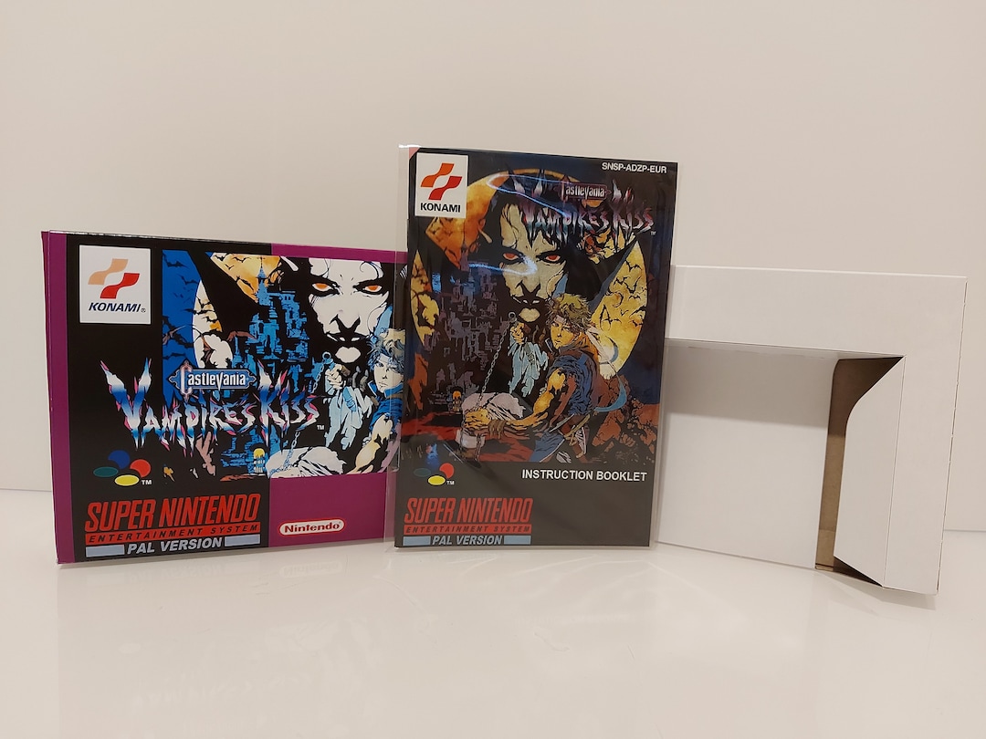 Castlevania Vampires Kiss SNES Box Manual and Tray NO GAME Included - Etsy