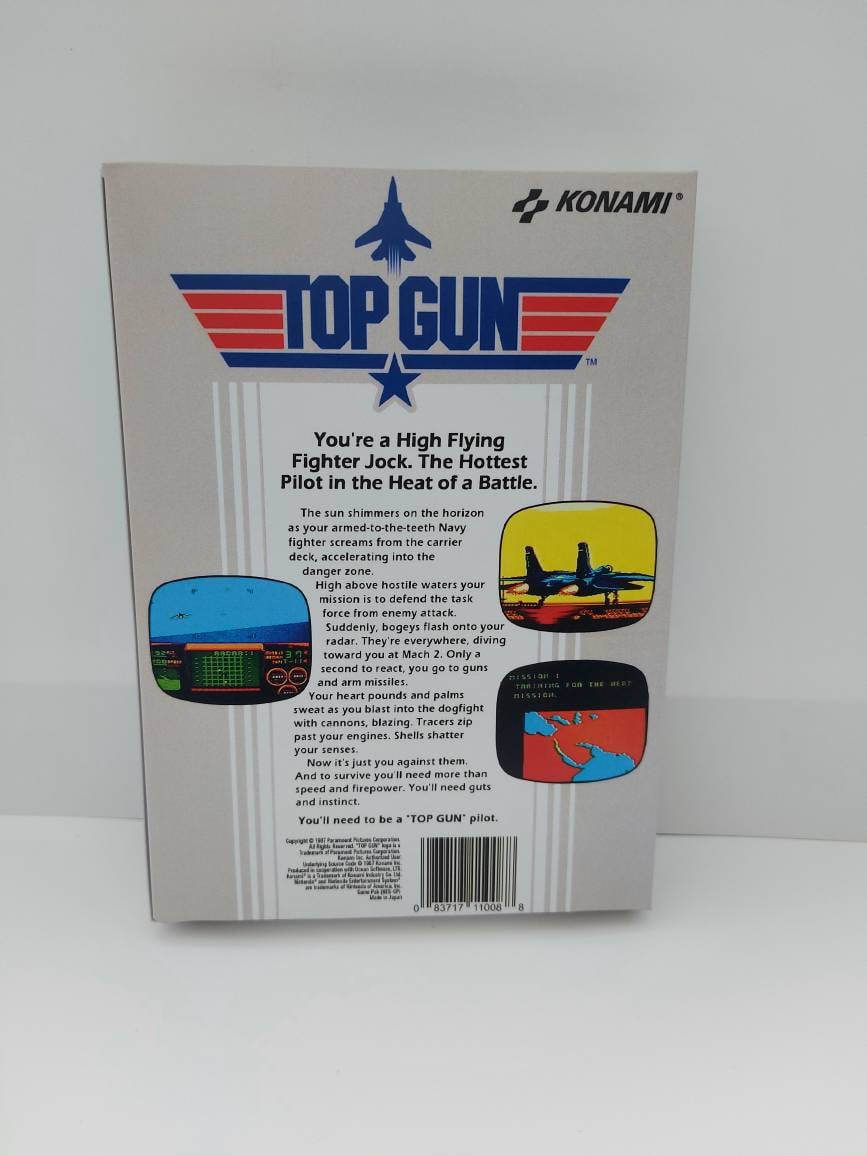 Top Gun NES Box Manual Poly Block Dust Cover - NO GAME Included - Etsy