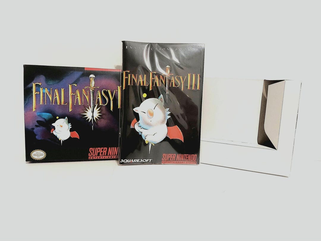 Final Fantasy 3 SNES Box Manual and Tray NO GAME Included - Etsy