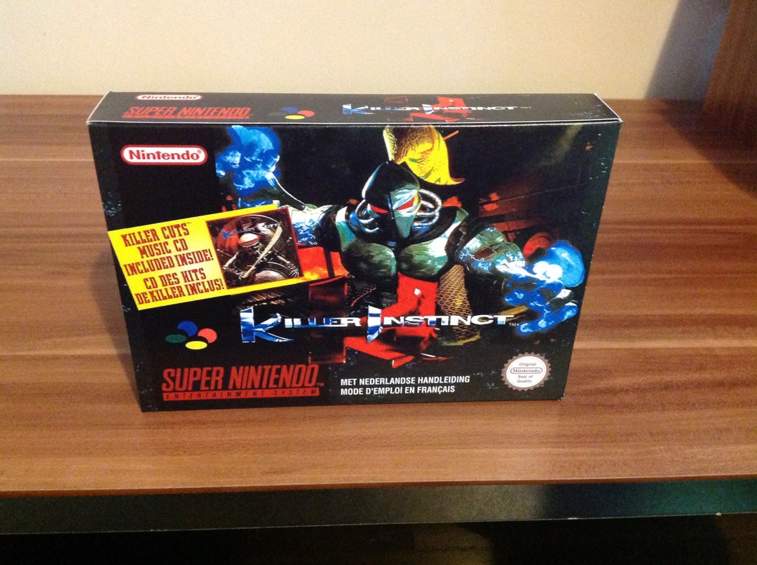 SNES Box Manual & Tray Killer Instinct NO GAME Included Gamer Gift for ...