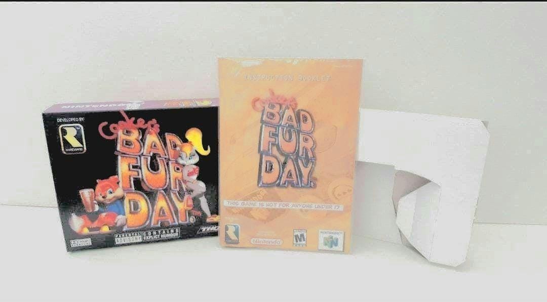Conkers Bad Fur Day N64 Box Manual Tray NO GAME Included - Etsy
