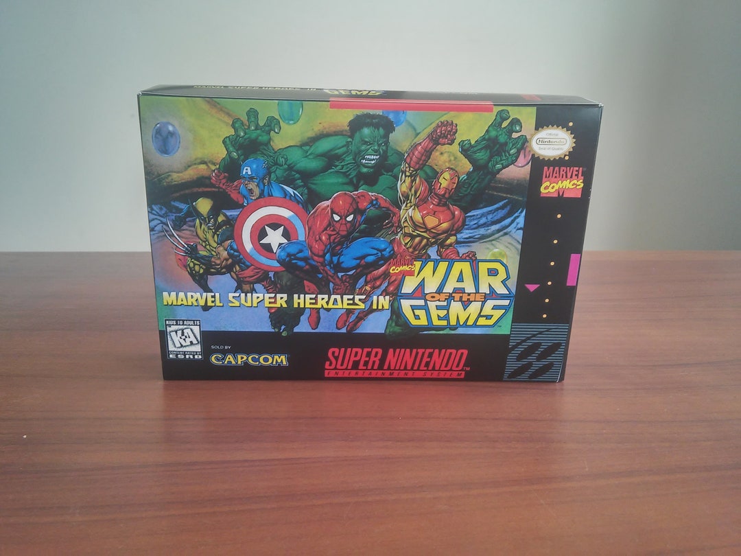 Marvel Super Hero's in War of the Gems SNES Box Manual and Tray NO GAME ...
