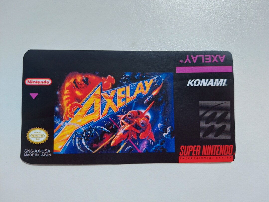Axelay Game Cart Label Sticker SNES - Etsy