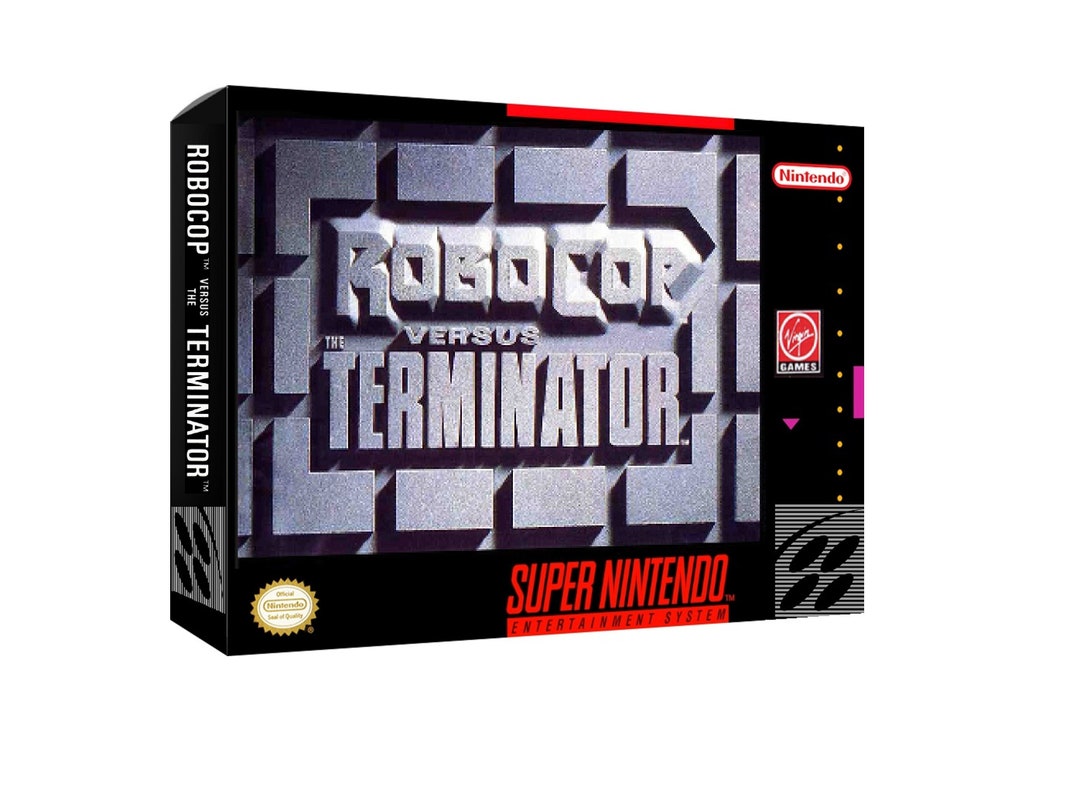 Robocop Vs Terminator Snes Box Manual And Tray No Game Included Etsy