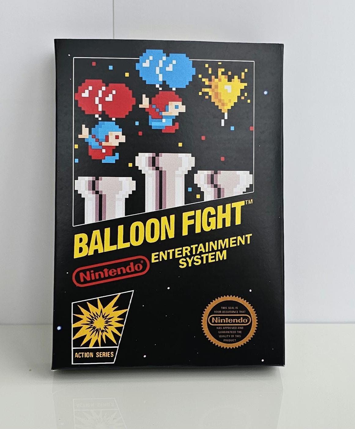 Balloon Fight NES Box Manual Poly Block Dust Cover - NO GAME Included ...