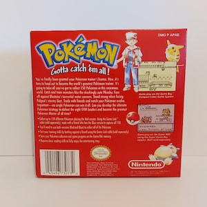 Pokémon Red Box Pokemon Booklet Game Boy Games Room Retro Nintendo ...