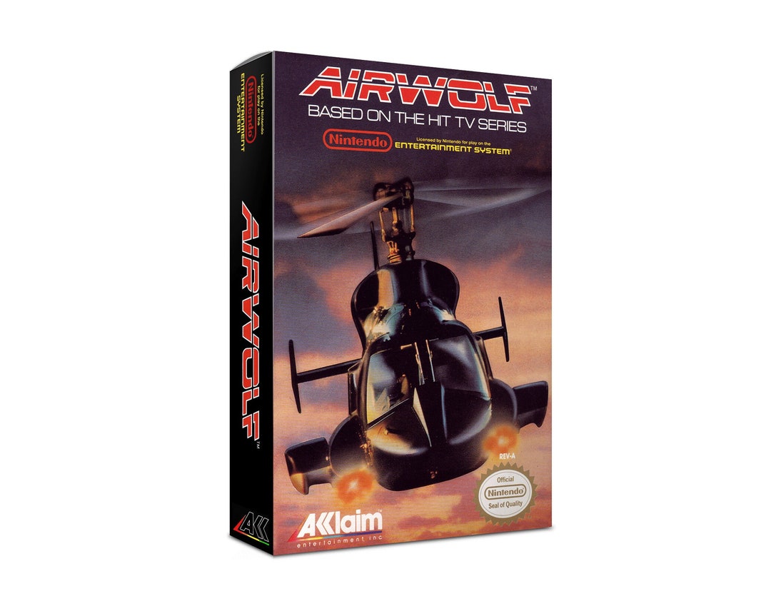 Airwolf NES Box Manual Poly Block Dust Cover NO GAME Included - Etsy