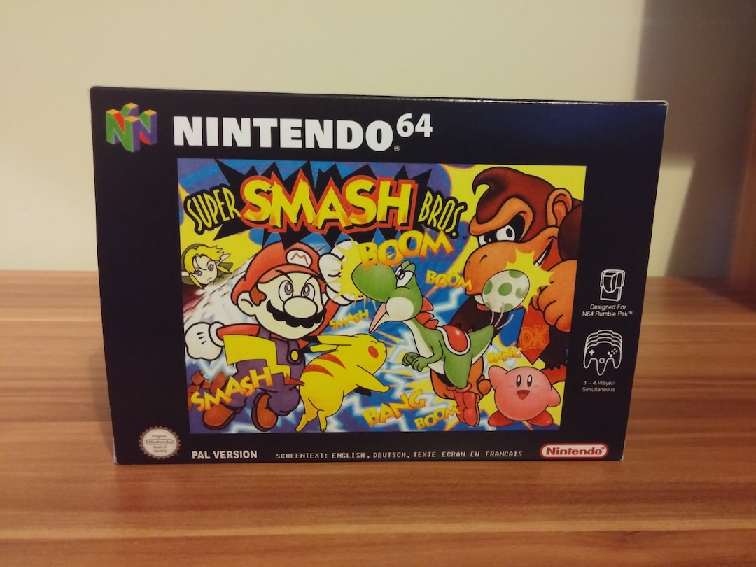 Super Smash Bros N64 Box Manual Tray NO GAME Included - Etsy