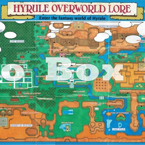 Zelda a Link to the Past Hyrule SNES Map Zelda Carte - Etsy