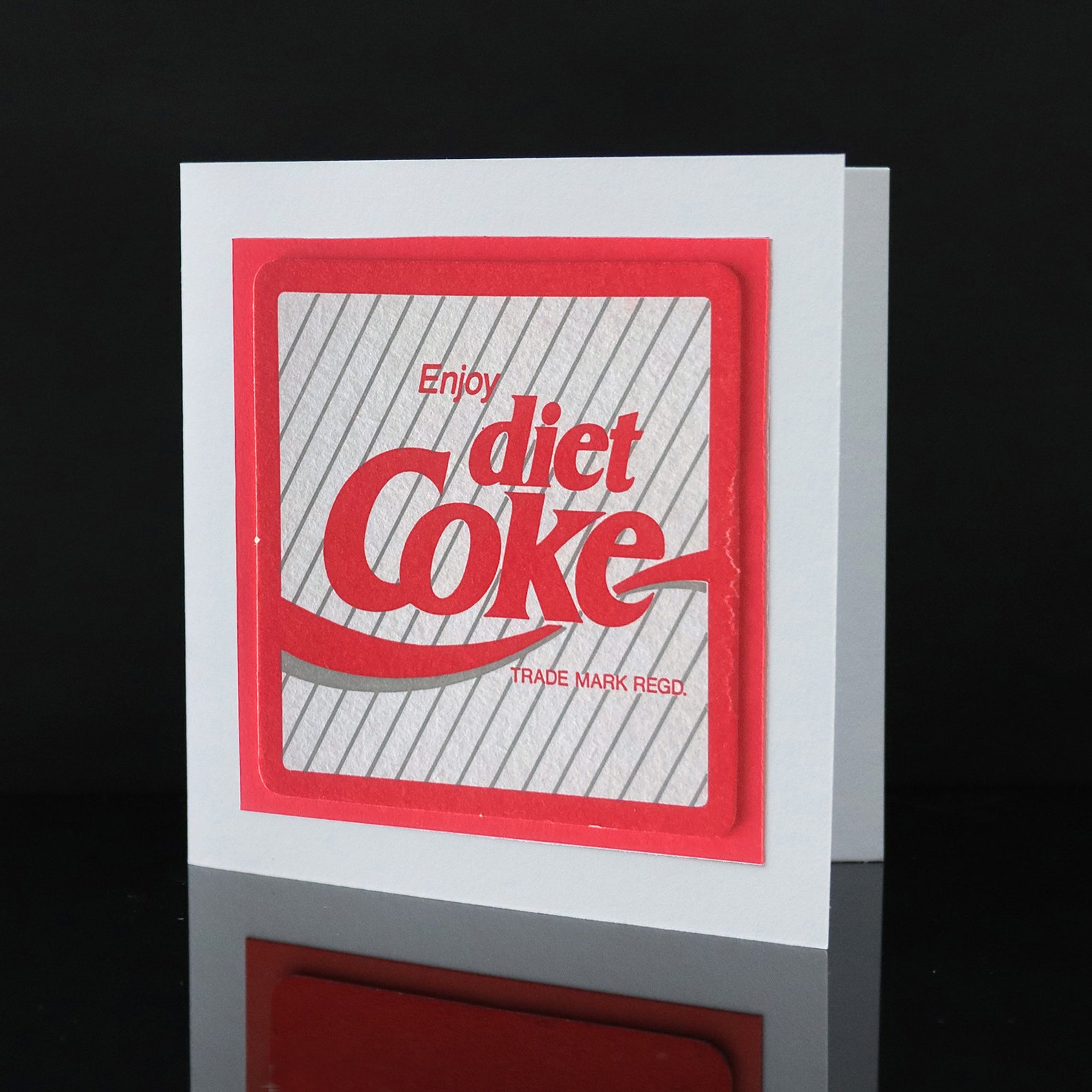 Coaster Greetings Card diet Coke - Etsy