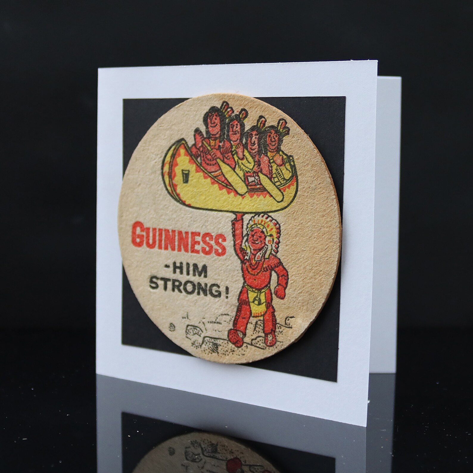 Antique Coaster Greetings Card (guinness) - Etsy Australia