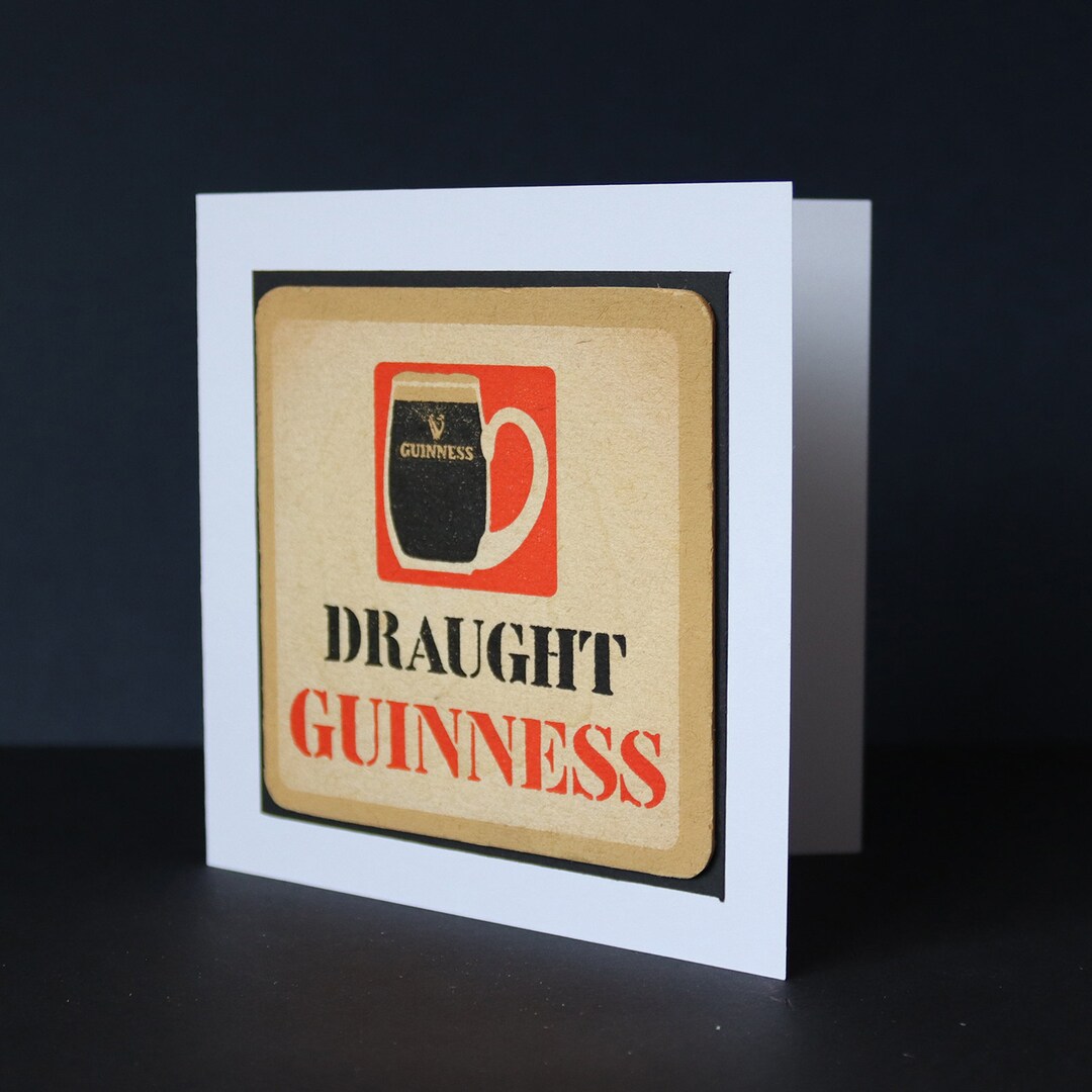 Antique Coaster Greetings Card (guinness) - Etsy